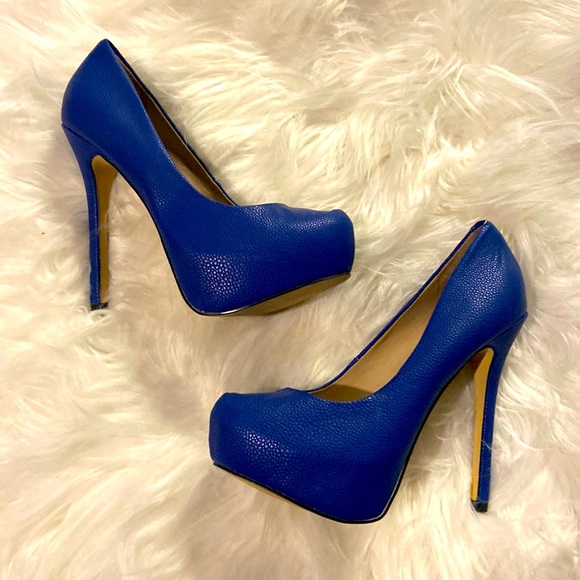 Steve Madden | Shoes | Steve Madden Royal Blue Nala Platform Pumps 65 ...